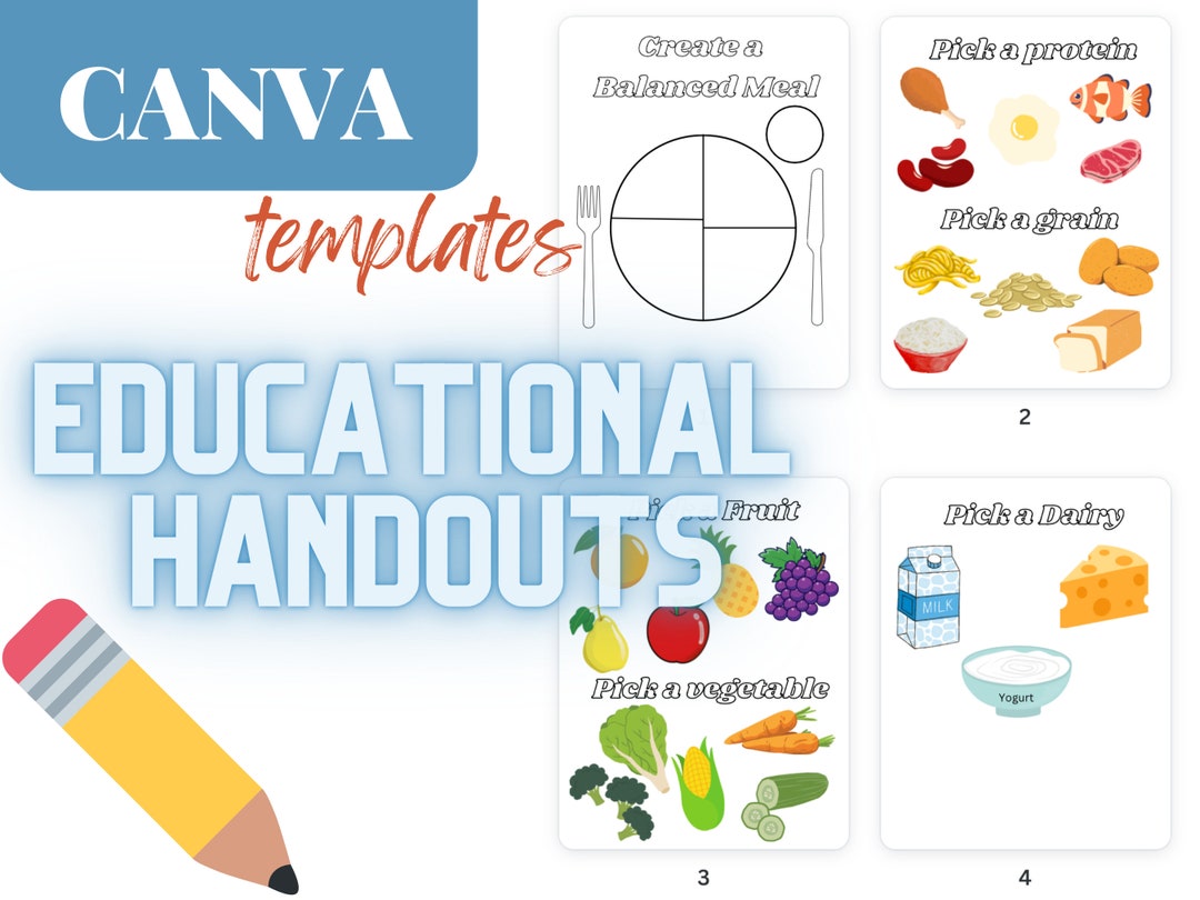 Nutrition Handout, How to Create a Balanced Meal, Educational Handout ...