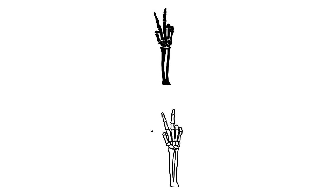 Skeleton Right Hand Numbers - Etsy