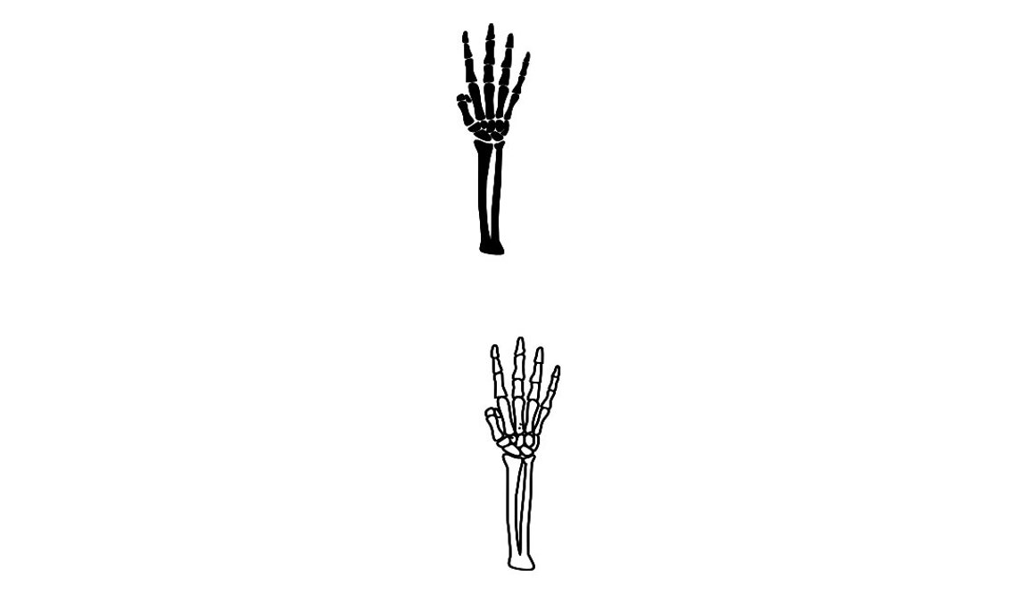Skeleton Right Hand Numbers - Etsy