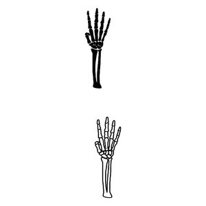 Skeleton Right Hand Numbers - Etsy