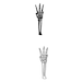 Skeleton Right Hand Numbers - Etsy
