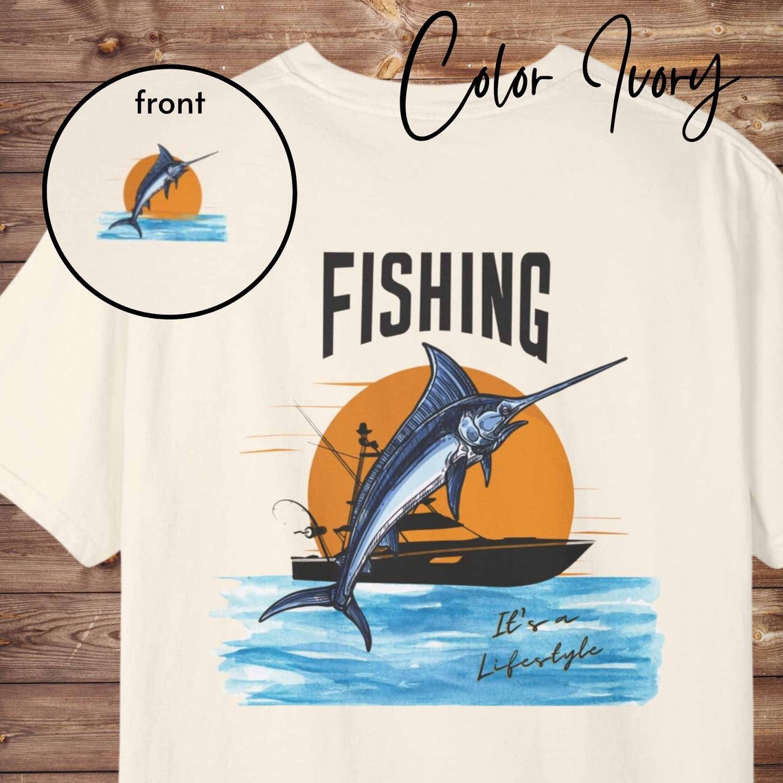 Fishing Marlin Tshirt, Deep Sea Sword Fish Shirt for Him, Father's Day ...
