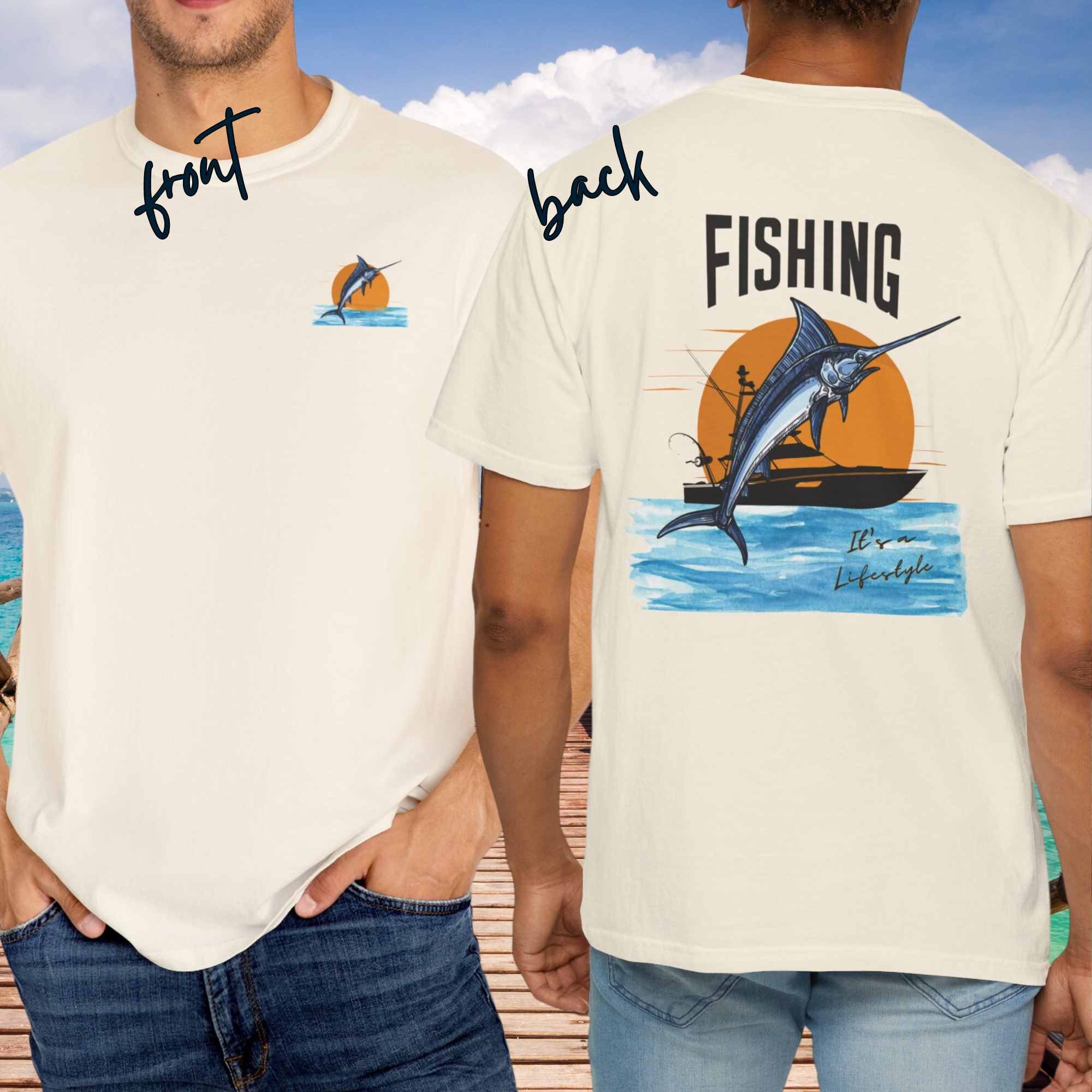 Fishing Marlin Tshirt, Deep Sea Sword Fish Shirt for Him, Father's Day ...
