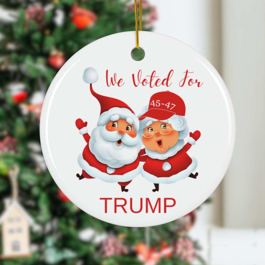 Funny Christmas Trump 2024 Ornament, Funny Political Ornament, Mr and ...