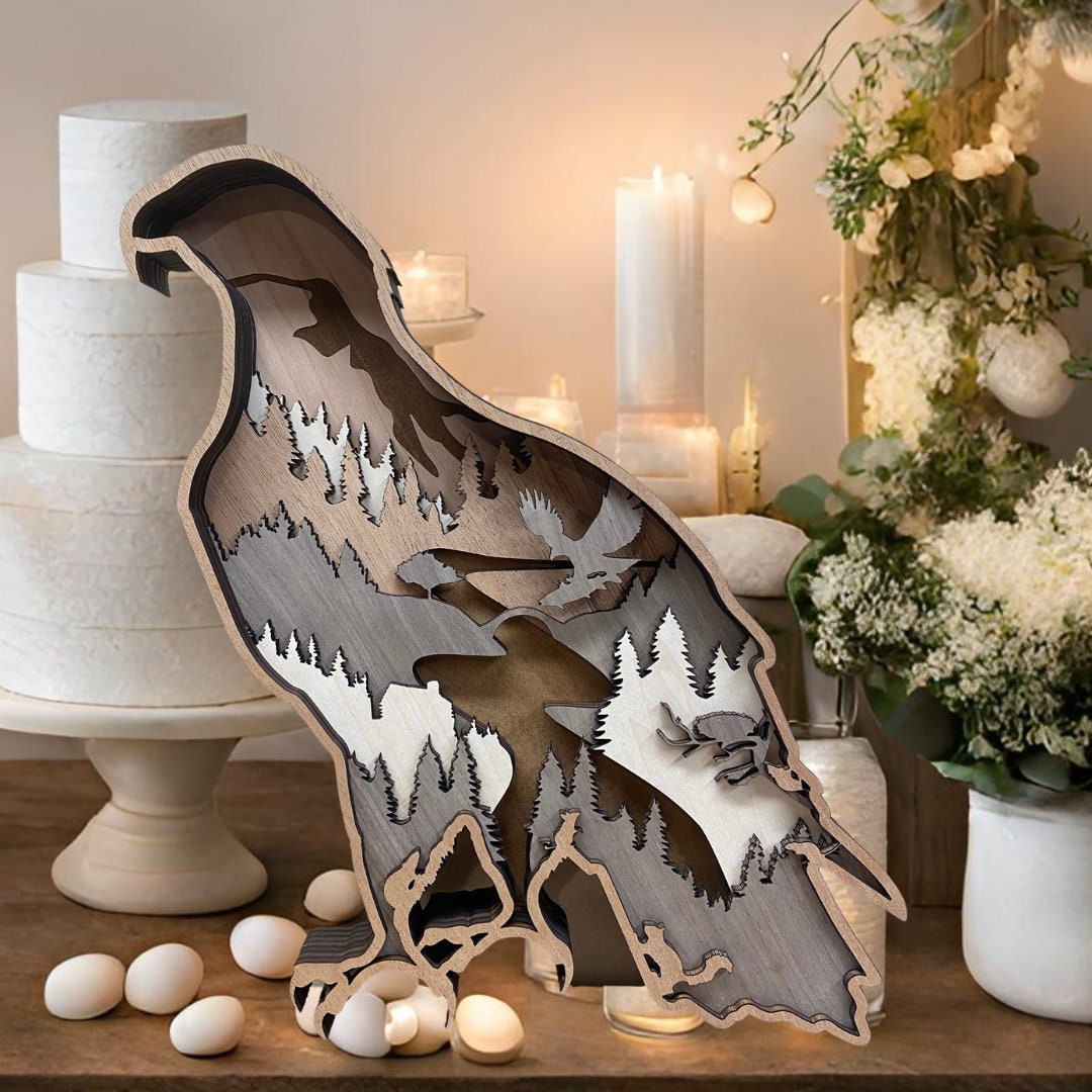 Eagle Multi-layer 3D Display Art 2 Sizes Available Select Before Adding ...