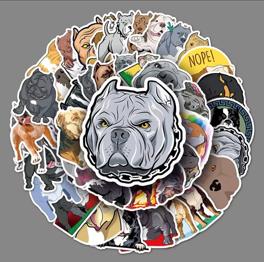 50 Adorable Pitbull Stickers Pitbull Accessories Sausage Dog ...