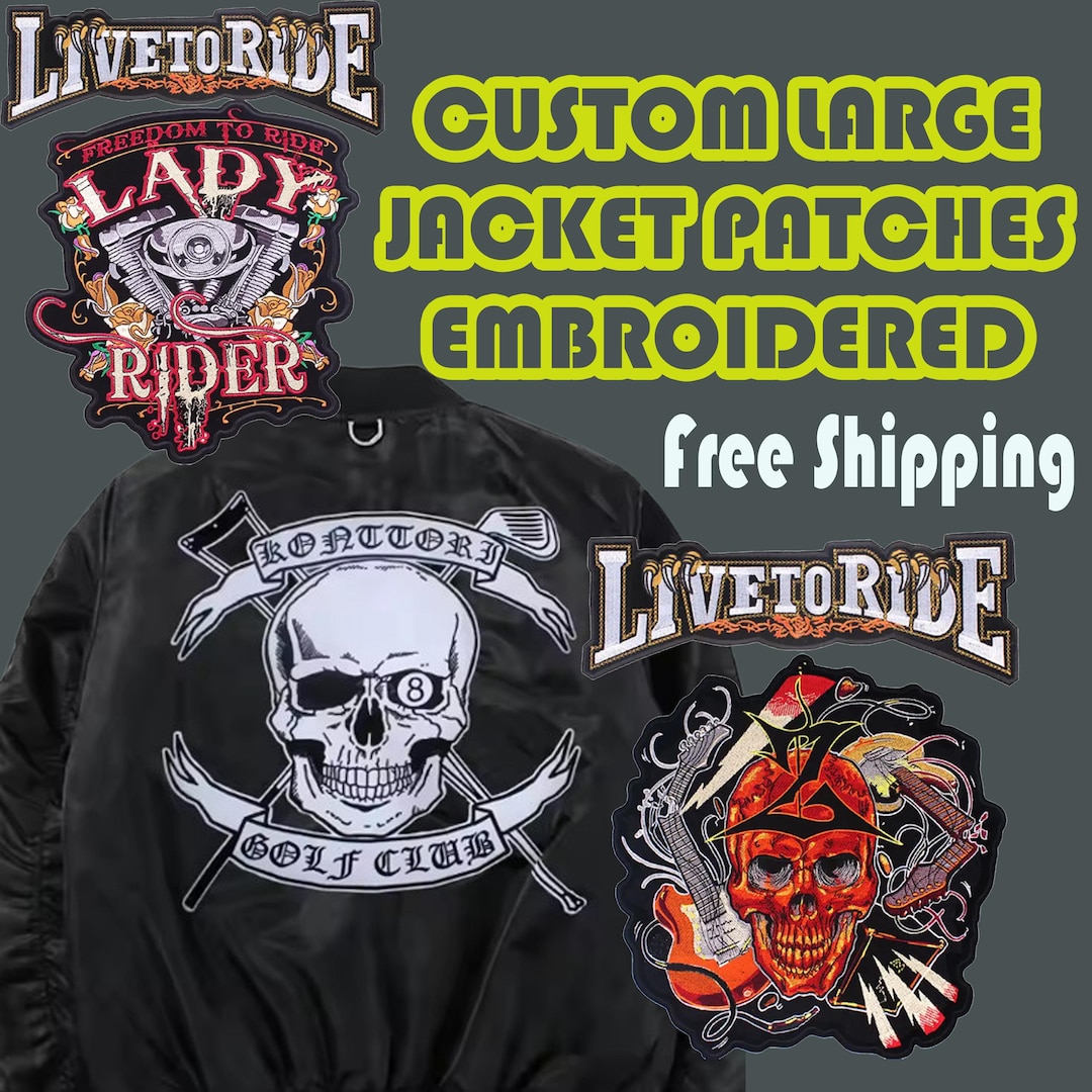Extra Large Jacket Patches, Full Back Patches, Patches for Leather ...