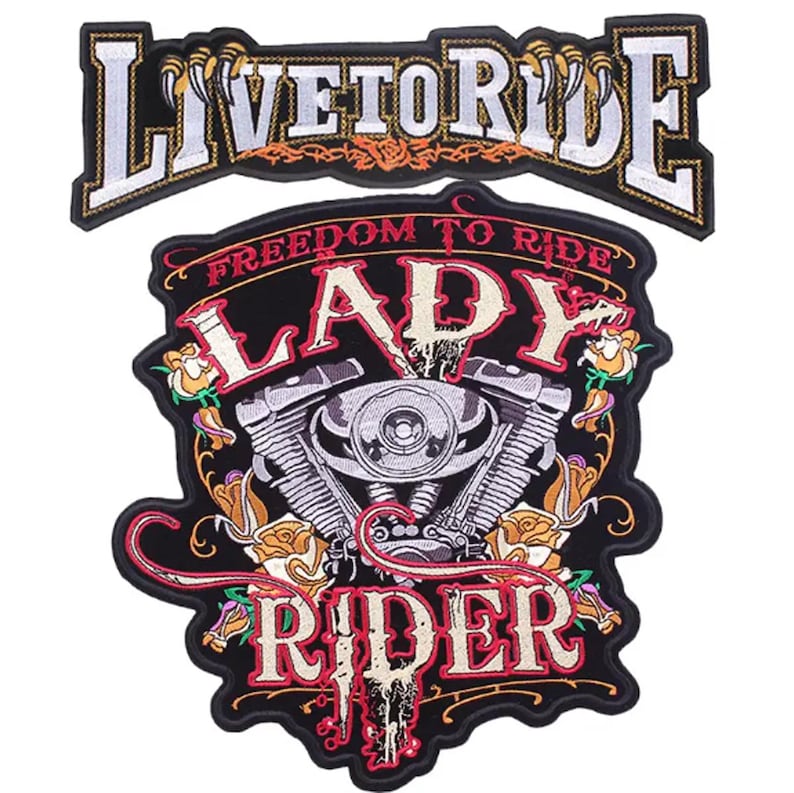 Embroidered Jacket Back Patch, Biker Design, up to 15 Inch - Etsy