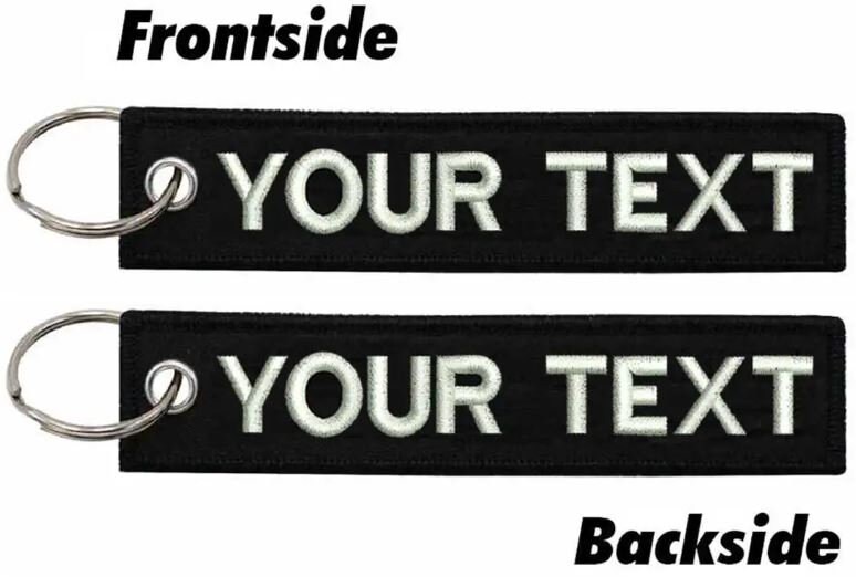 Embroidered Keychains, Free Shipping, Flight Tags, Jet Tags, Custom ...