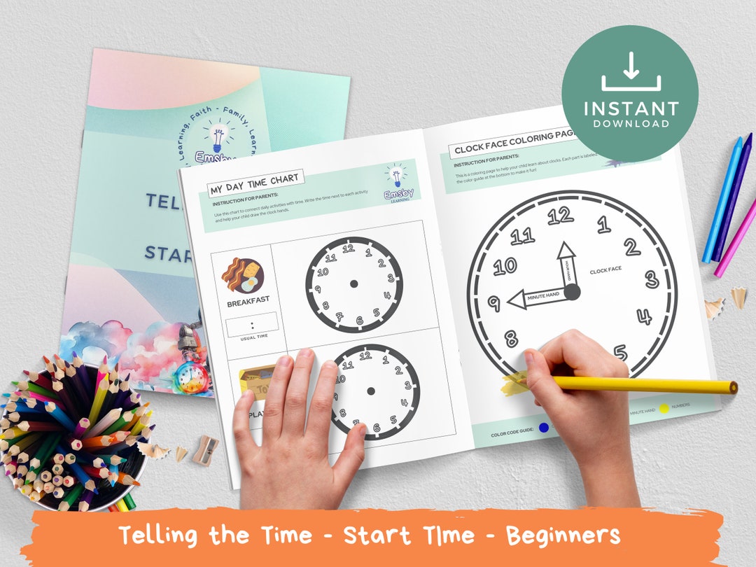 Telling the Time Preschool Learning, Preschool Printables, Clock ...