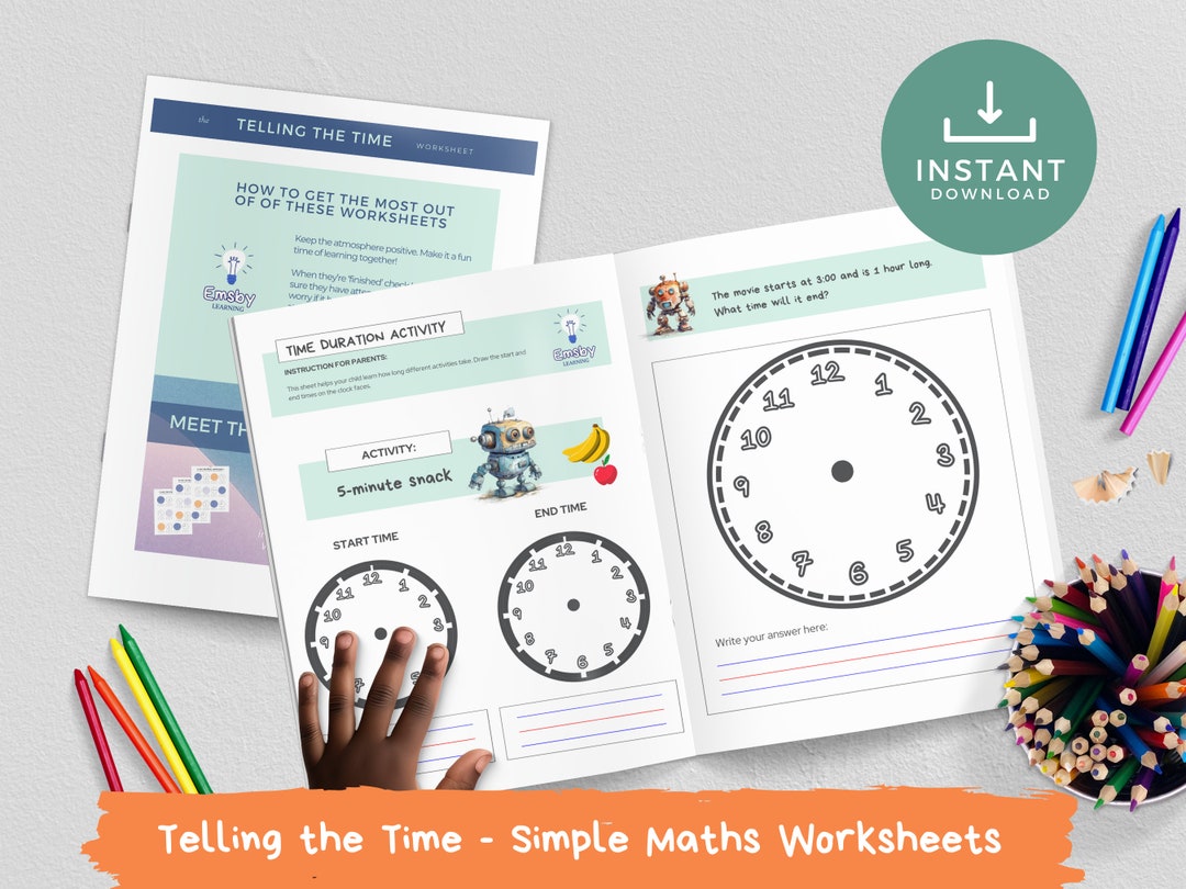 Telling Time, Digital Download, What Time is It, Printable Activity ...
