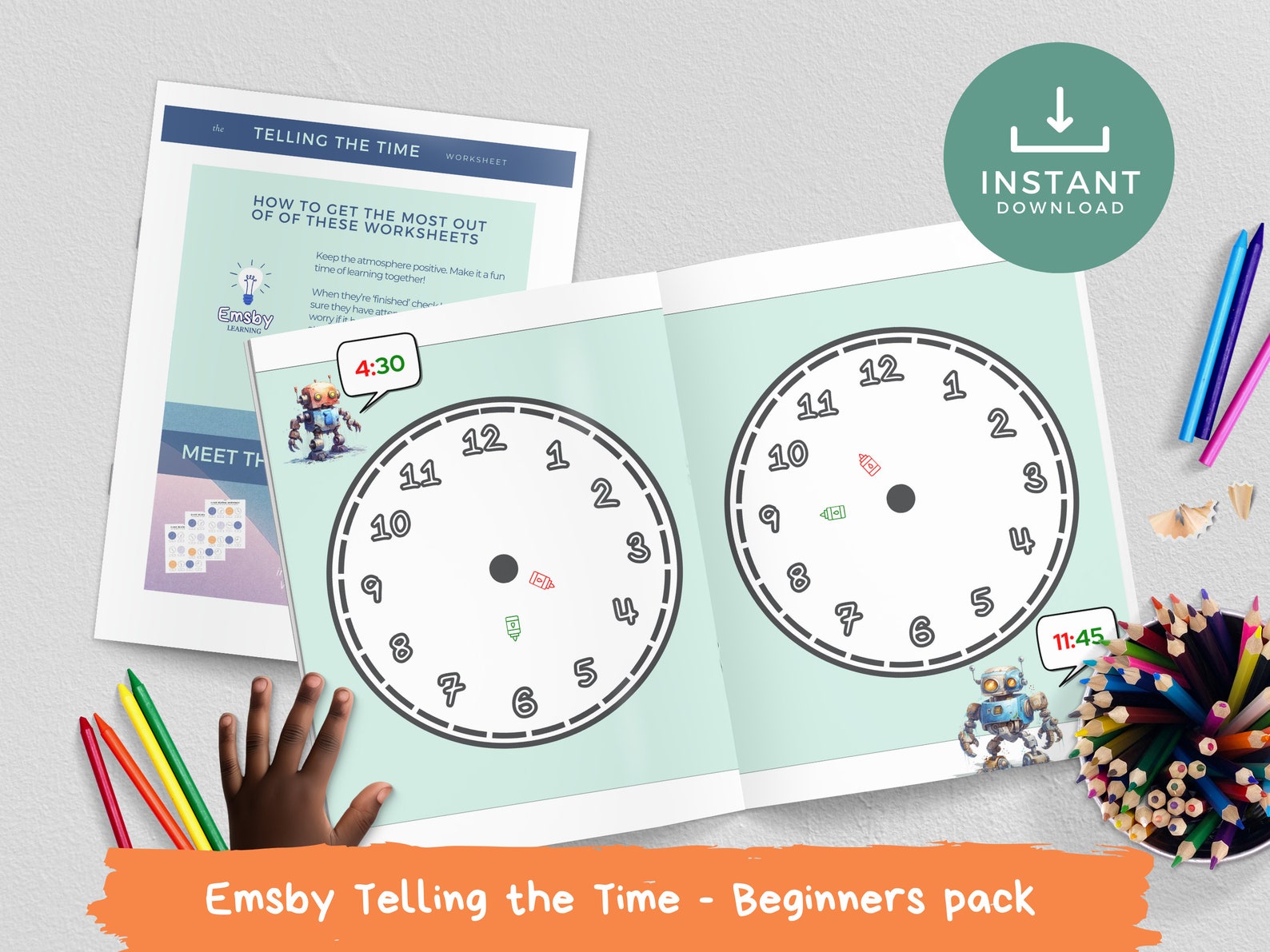 Telling the Time Preschool Learning, Preschool Printables, Clock ...