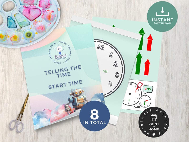 Telling the Time Preschool Learning, Preschool Printables, Clock ...