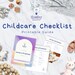 Childcare Checklist, Daycare Checklist, Printable Childcare Checklist ...
