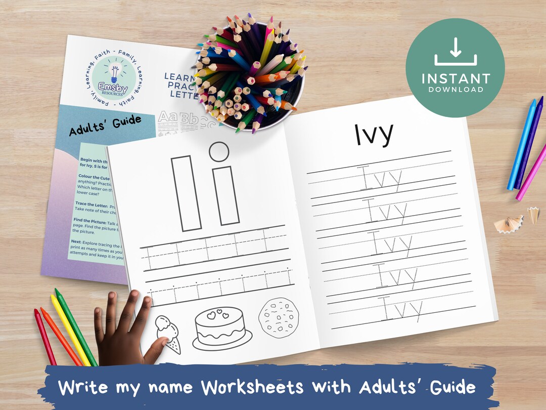 Customised - Write Your Name Worksheet - Etsy