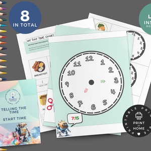 Telling the Time Preschool Learning, Preschool Printables, Clock ...