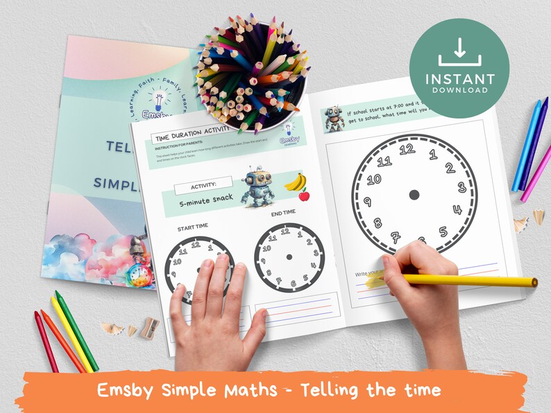 Telling Time, Digital Download, What Time is It, Printable Activity ...