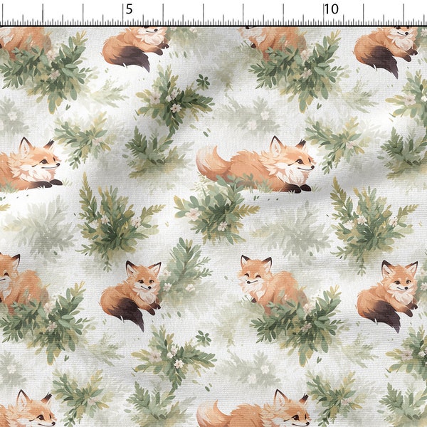 Garden Fox Upholstery Fabric - Etsy