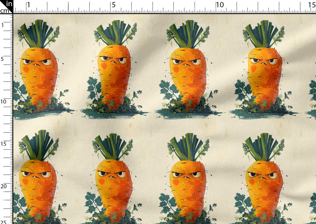 Cartoon Fabric - Angry Rabbit Character Printed Fabric, Cartoon ...