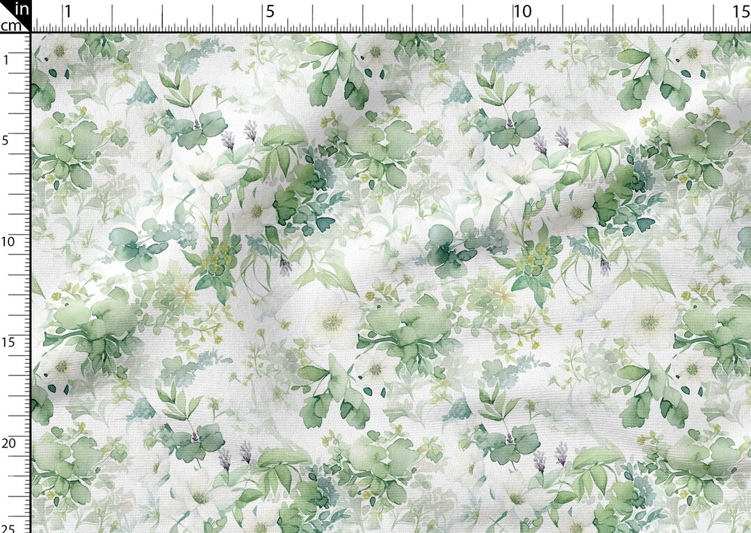 Pastel Floral Fabric - Florals in the Garden Printed Fabric, Floral ...
