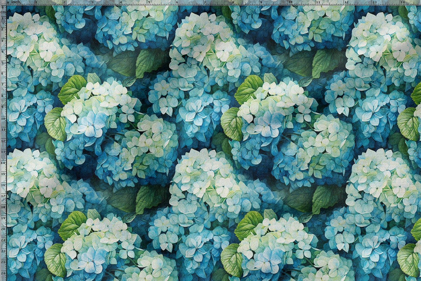 Hydrangea Flower Fabric Purple Flowers Printed Fabric, Hydrangea Cotton ...
