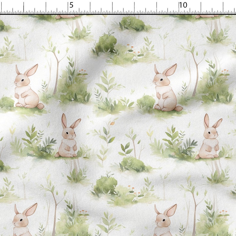 Rabbit Print Fabric - Etsy