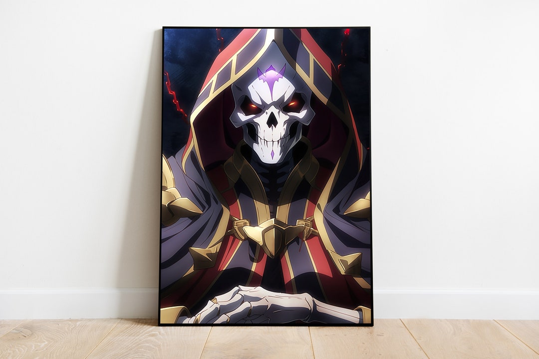 Ainz Ooal Gown Manga Poster Modern Design Print | High-quality Wall Art ...