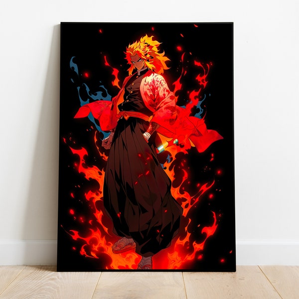 Demon Slayer Rengoku Poster - Etsy