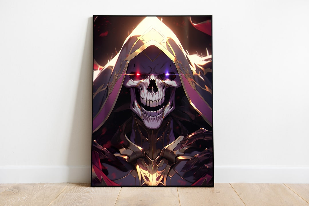 Ainz Ooal Gown Manga Poster Modern Design Print | High-quality Wall Art ...