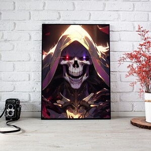 Ainz Ooal Gown Manga Poster Modern Design Print | High-quality Wall Art ...