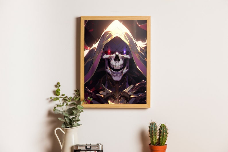 Ainz Ooal Gown Manga Poster Modern Design Print | High-quality Wall Art ...