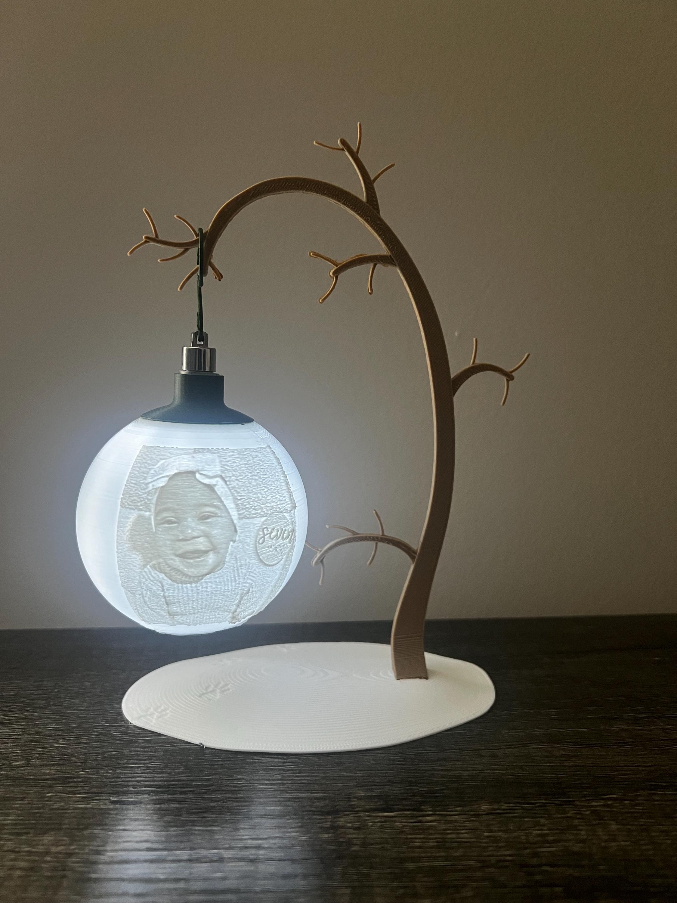 Custom 3D Printed Lithophane Ornament - Persolinazed Holiday Keepsake ...