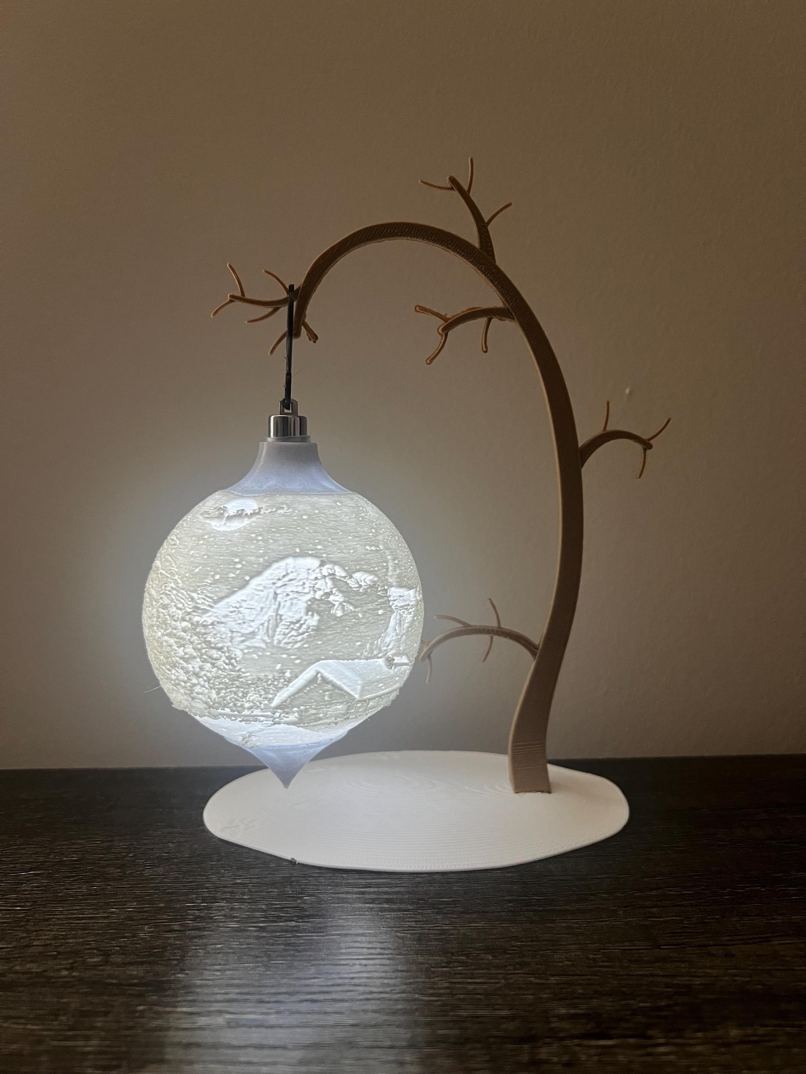 Custom 3D Printed Lithophane Ornament - Persolinazed Holiday Keepsake ...