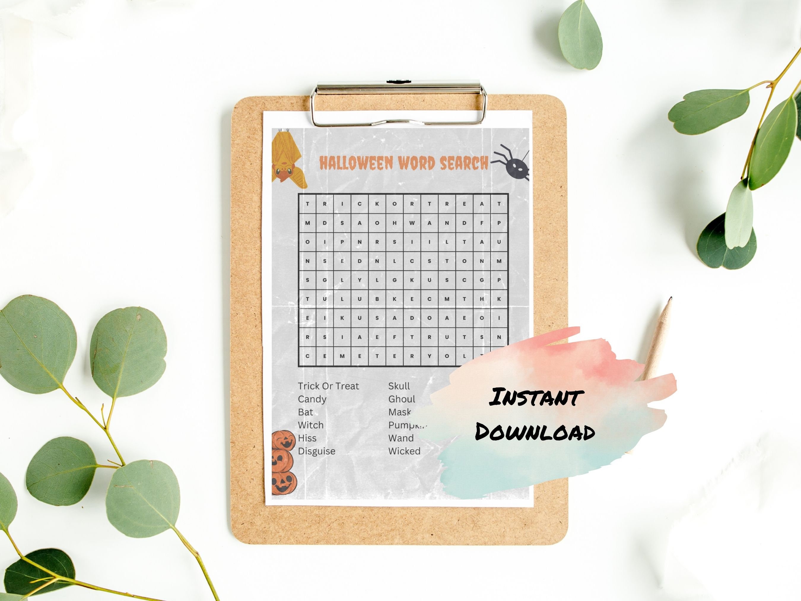Fall Printable Bundle: Word Search, Word Scramble, and Bingo! Halloween ...