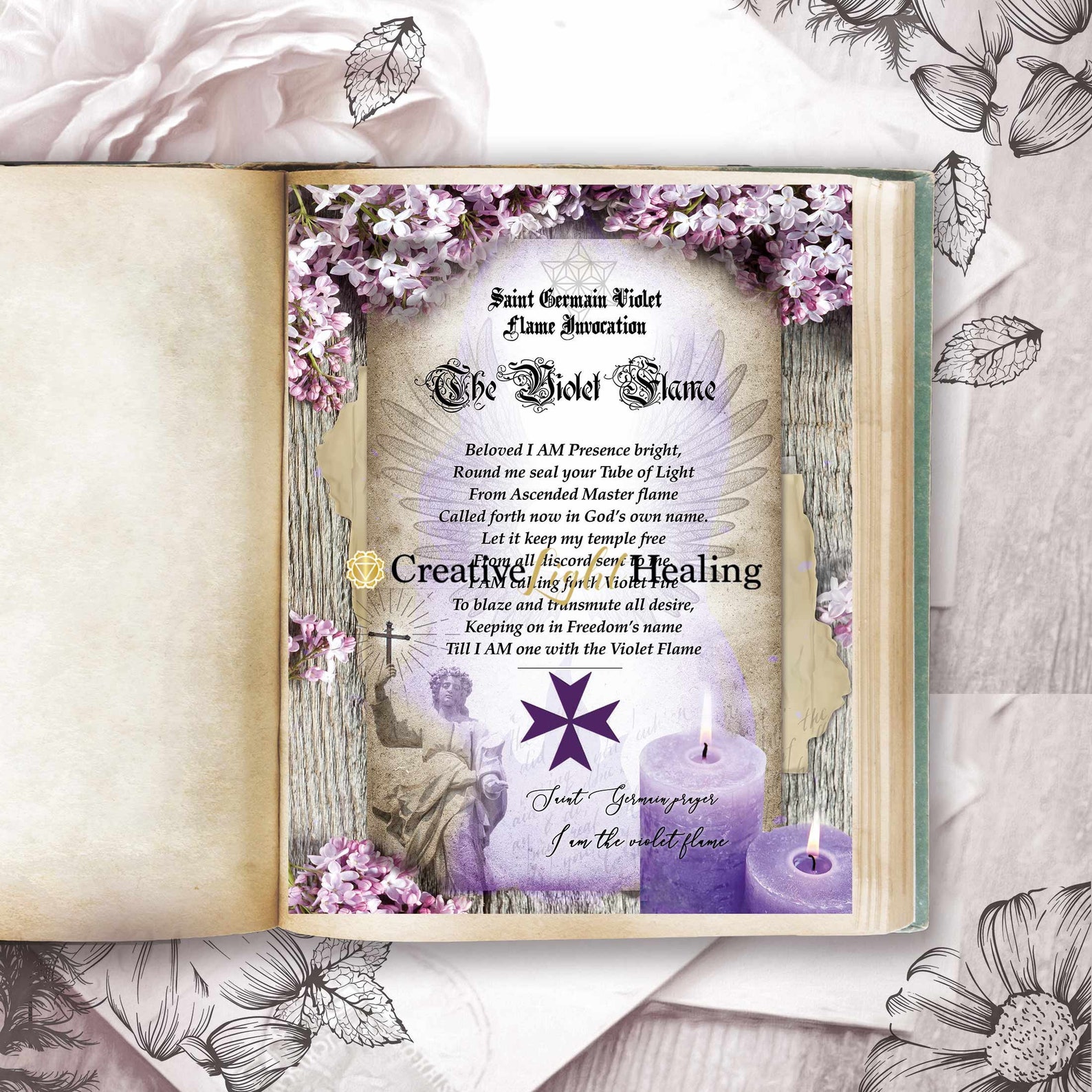 Violet Flame Prayer Saint Germain Decree and Invocation of St. Germain ...