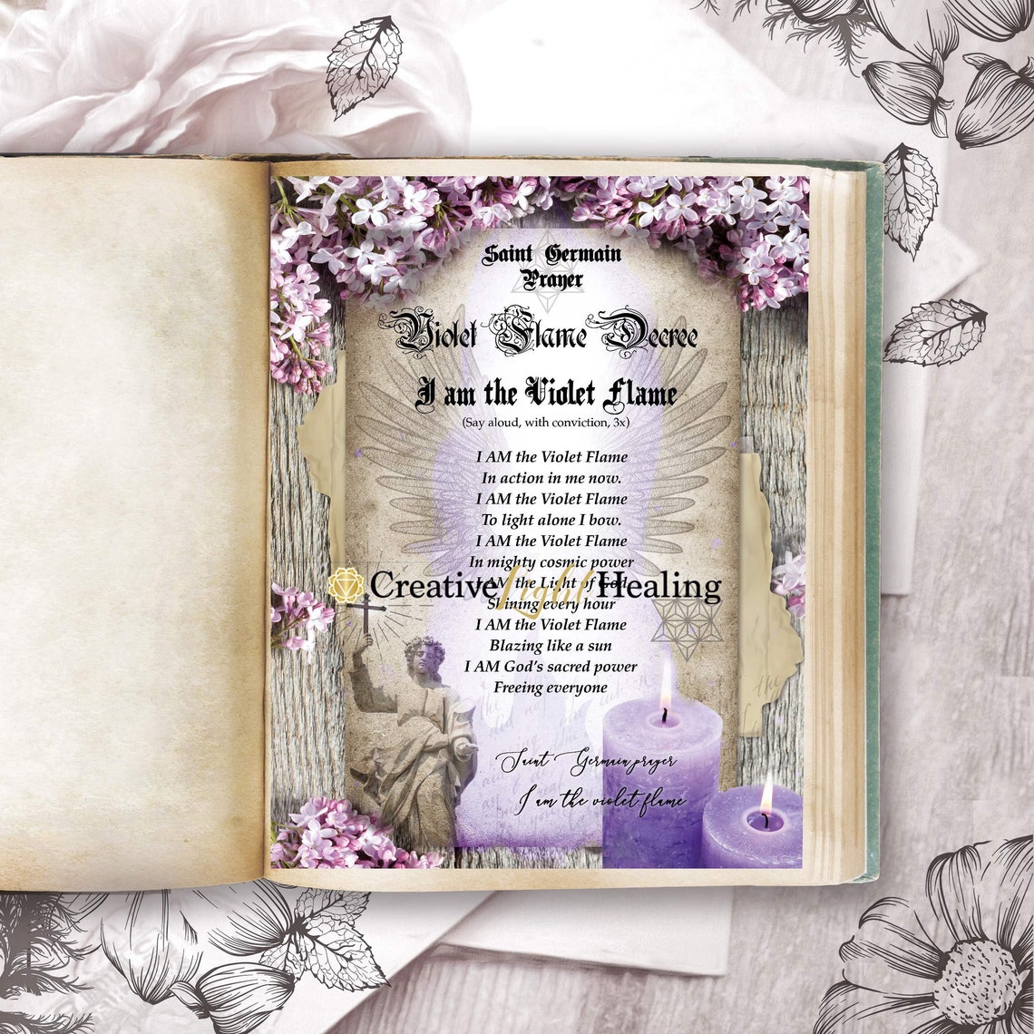 Violet Flame Prayer Saint Germain Decree and Invocation of St. Germain ...