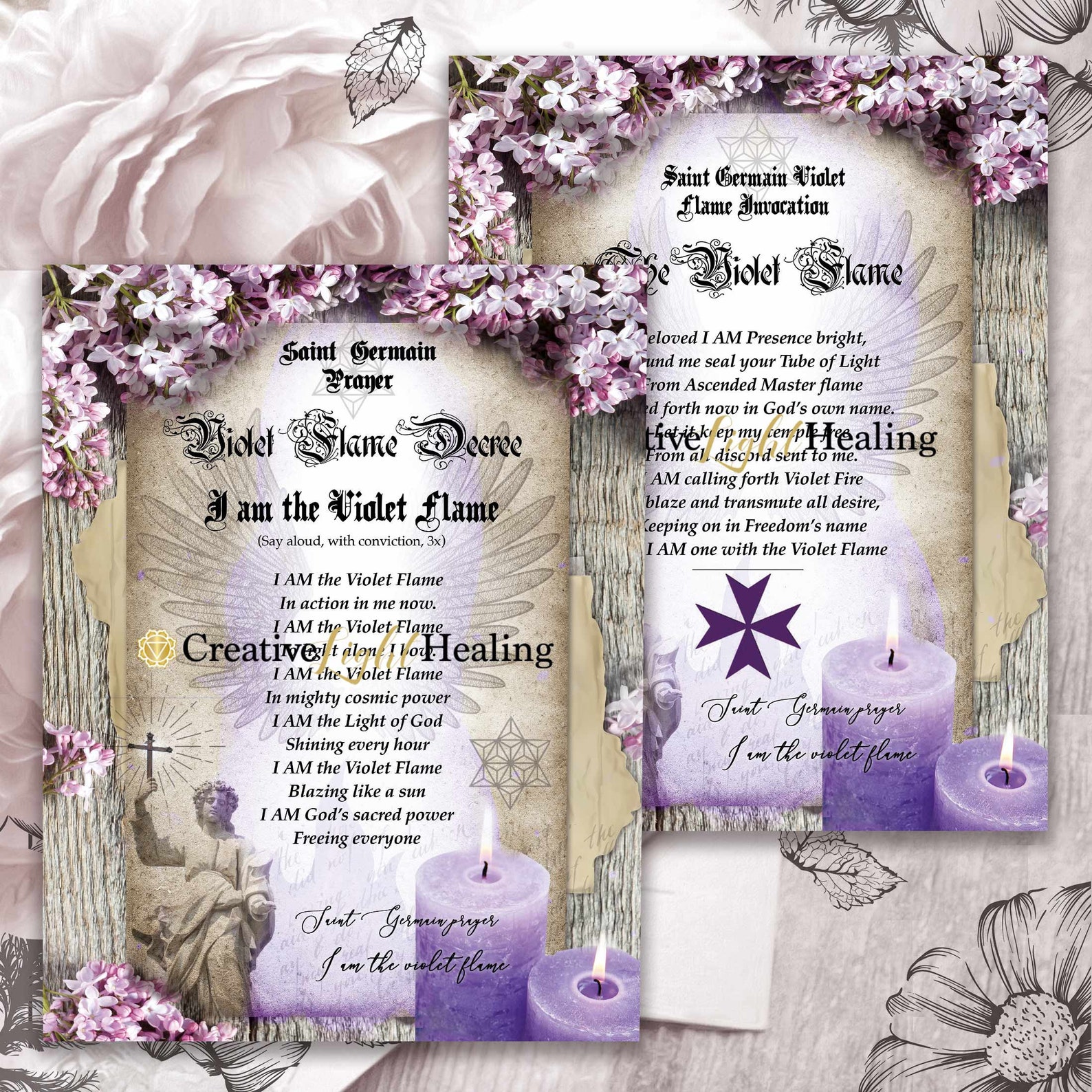 Violet Flame Prayer Saint Germain Decree and Invocation of St. Germain ...