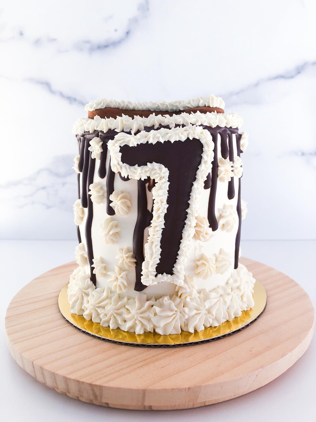 Custom Happy Birthday Dog Cake With Cookie Treat - Double Layer Drip ...