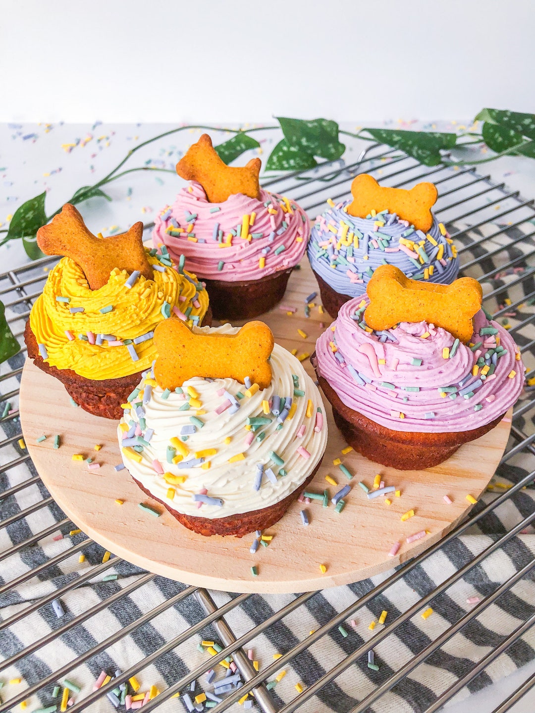 Birthday Dog PUPCAKES Gluten Free, Custom Dog, Dog Safe Frosting, Grain ...