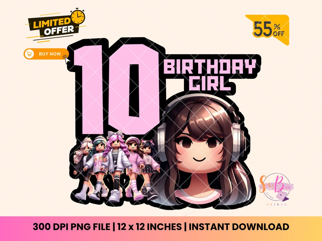 Roblox Birthday Png, Birthday Roblox, Roblox Sublimation, Roblox Girl ...