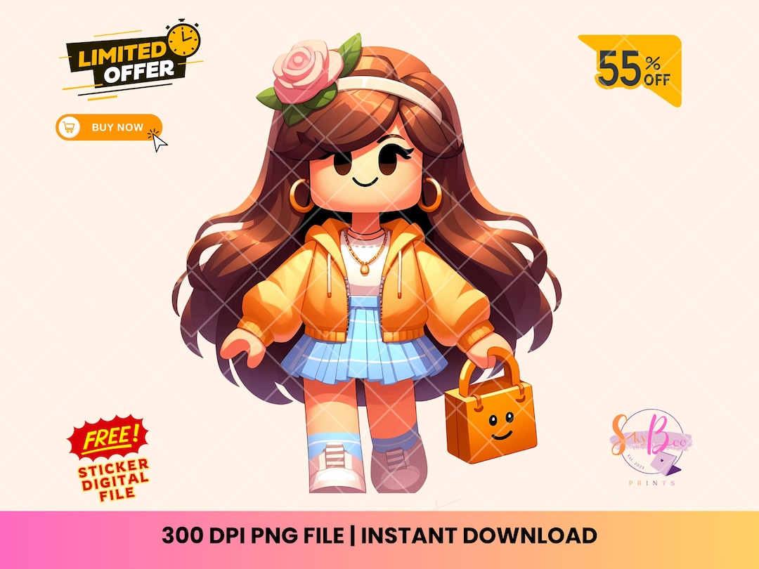 Roblox Gamer Girl Clipart, Classy Girl Character, Roblox Png, Roblox ...