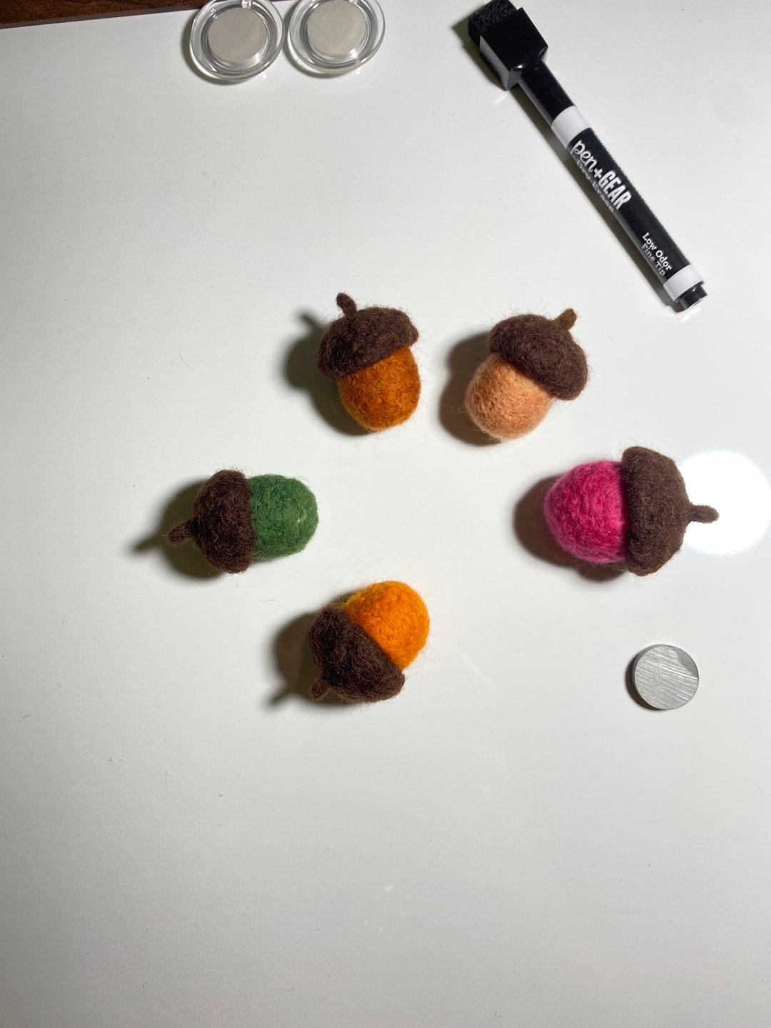 Wool Felt Acorn Fall Decor Felt Magnet for Fridge Magnet Housewarming ...