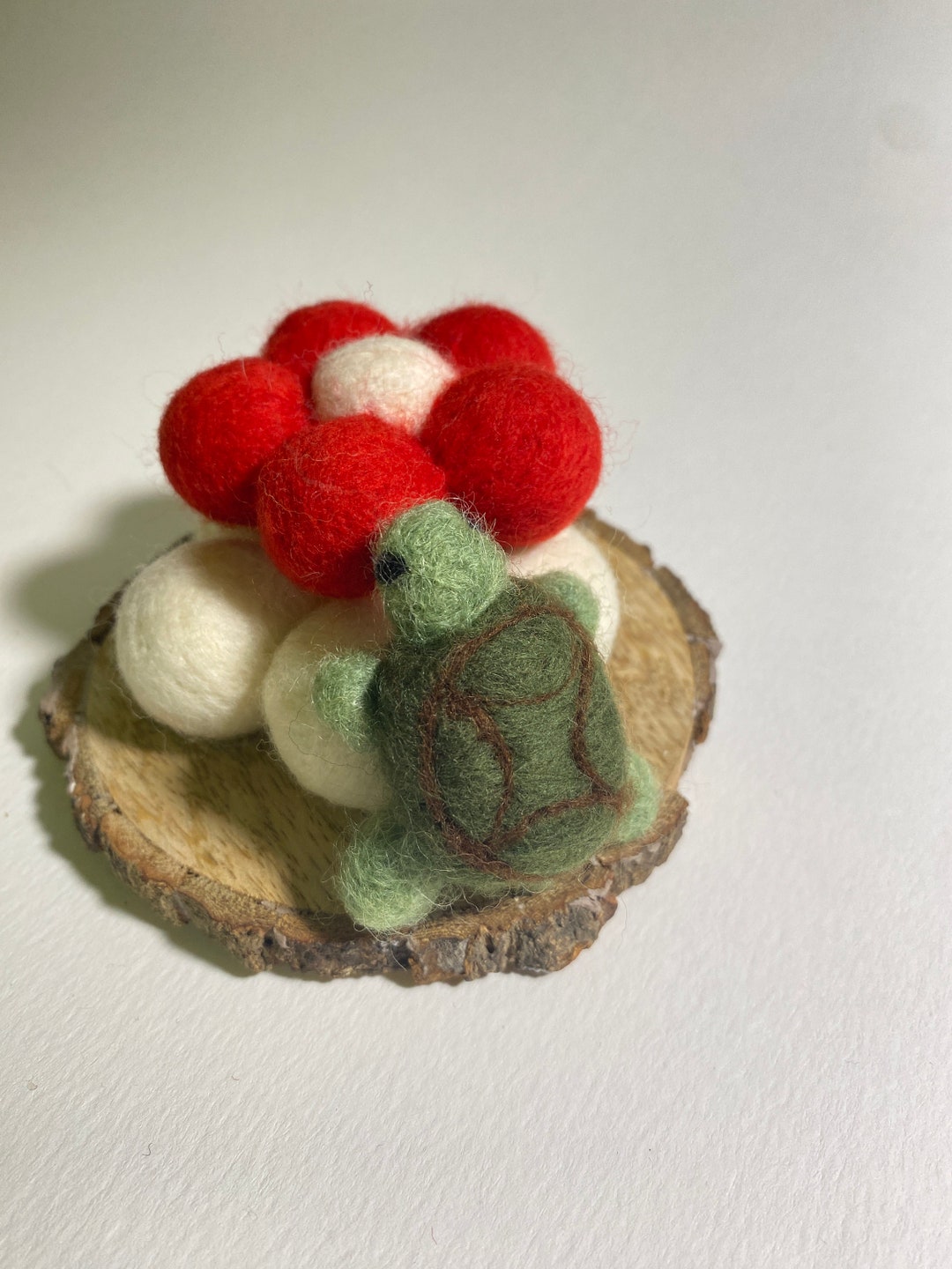 Needle Felt Animal Turtle Fridge Magnet Needle Felt Animals Wool Felt ...