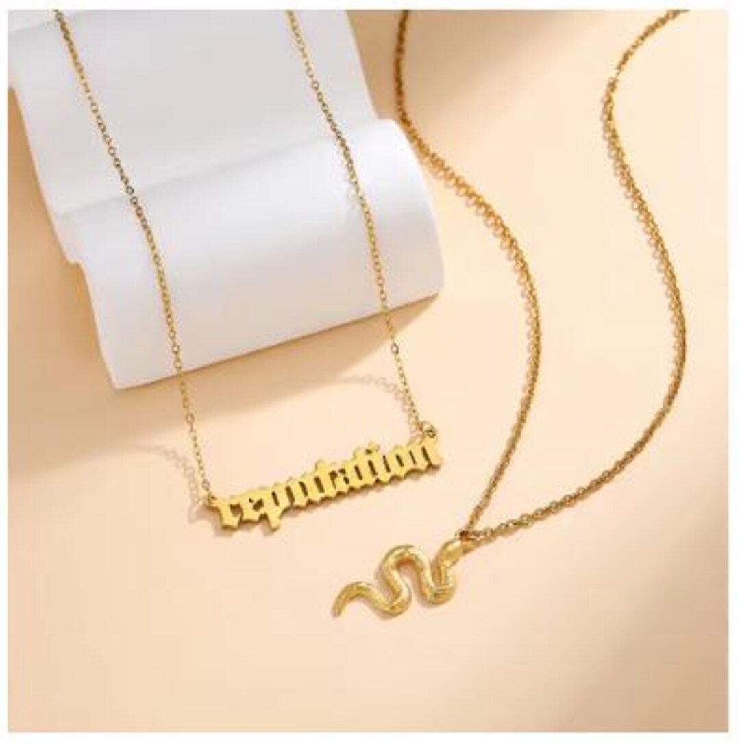 Reputation Music Album and Snake Necklace Double Pendant Jewelry Music ...