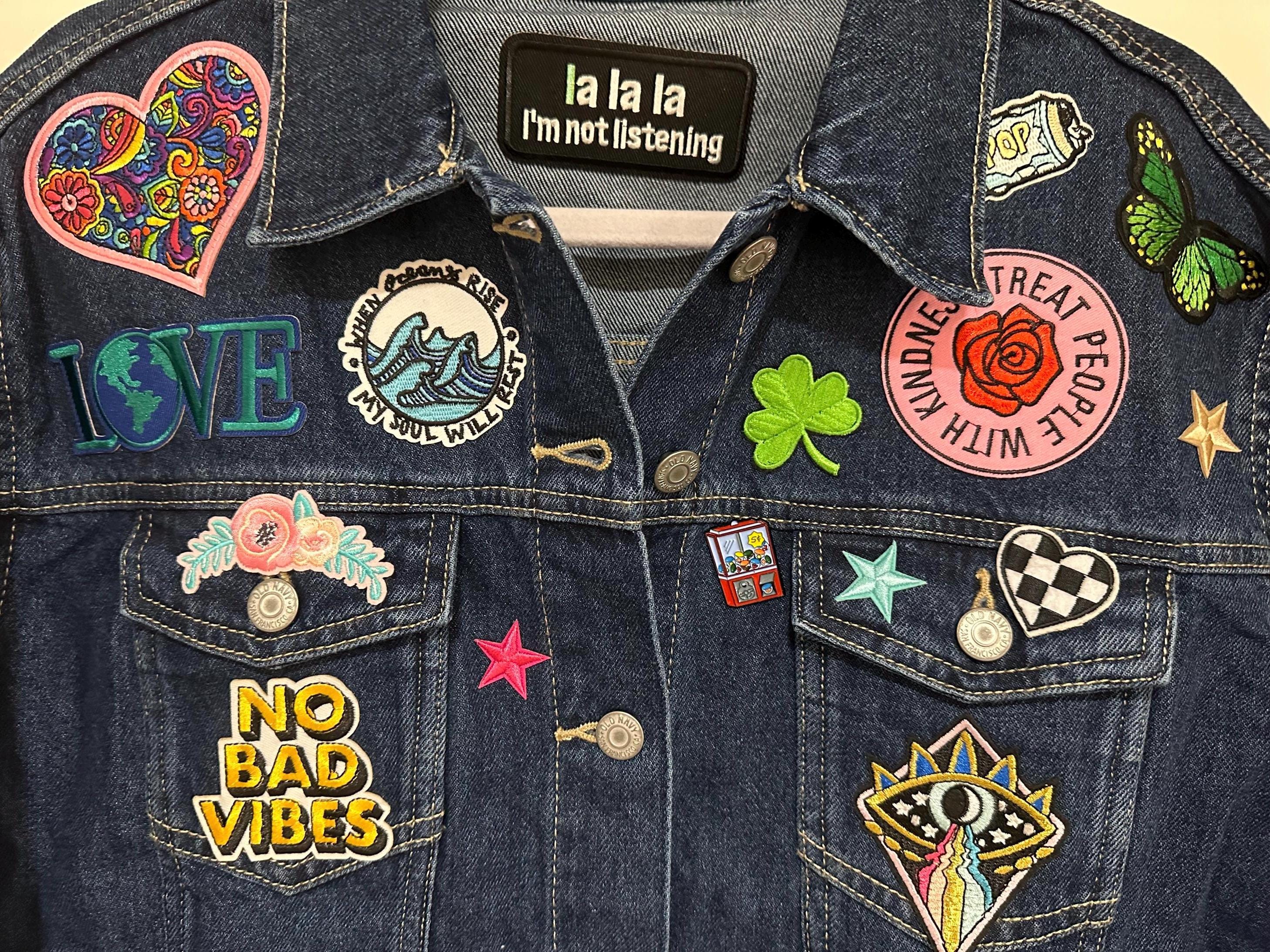 Rock Band Patch Jean Jacket - Handmade & Curated One-of-a-kind. Wear ...