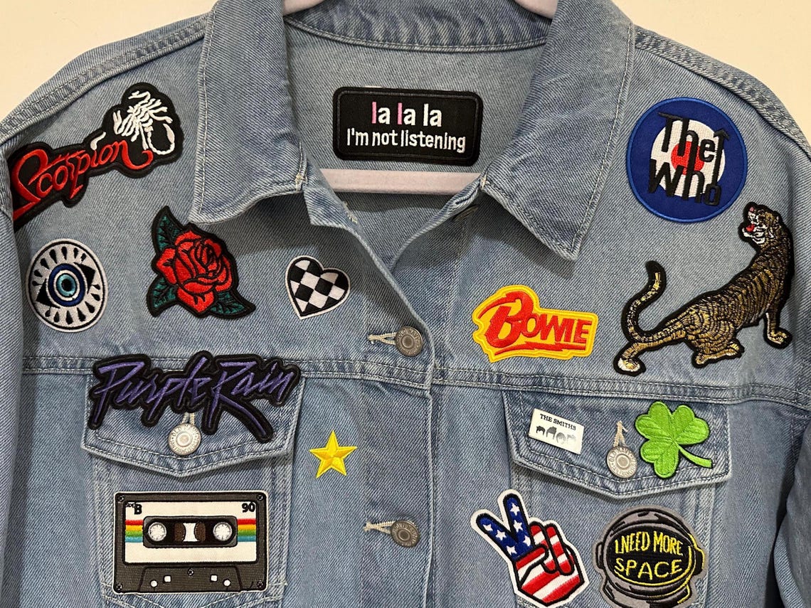 Rock Band Patch Jean Jacket - Handmade & Curated One-of-a-kind. Wear ...