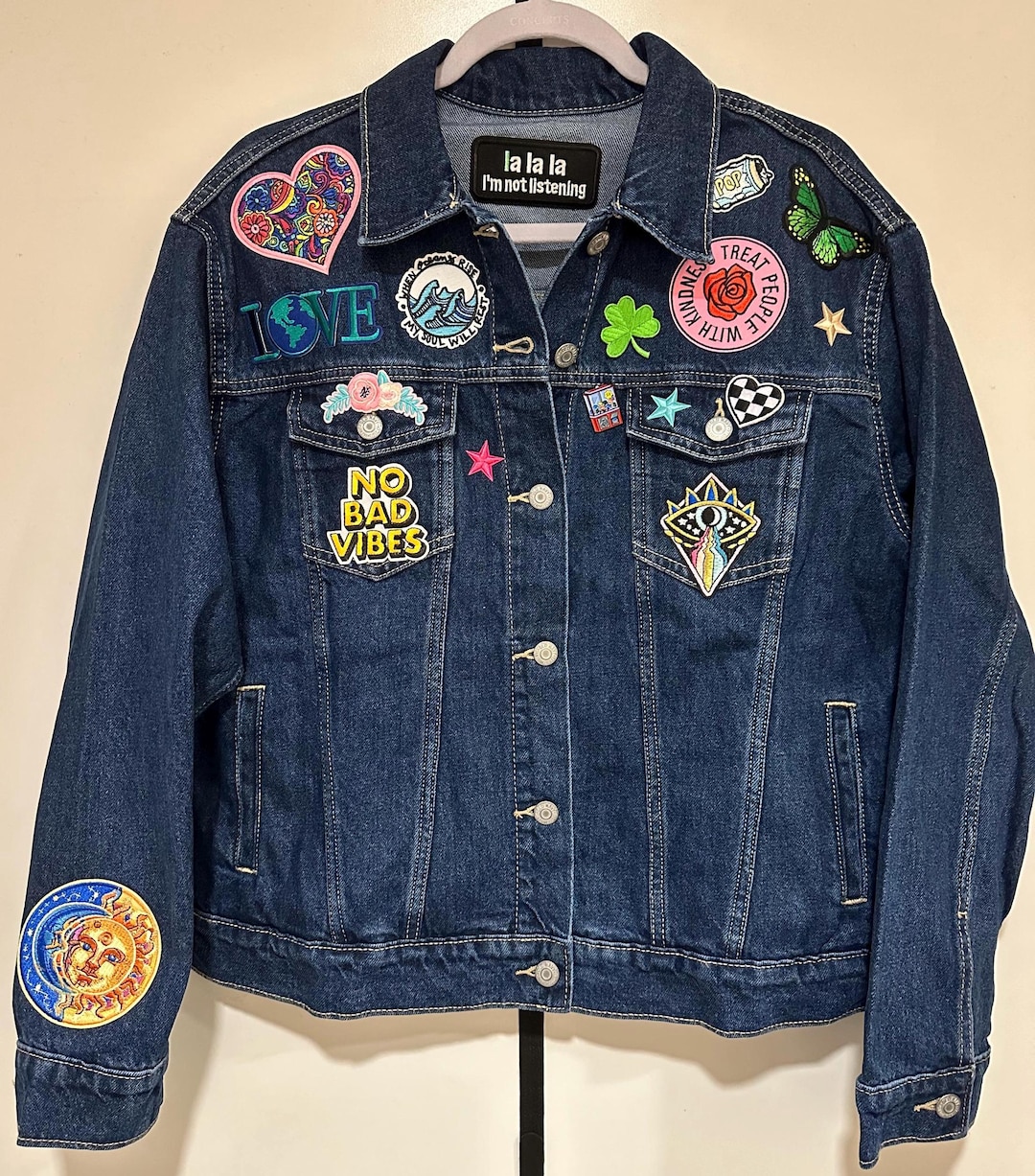 Rock Band Patch Jean Jacket - Handmade & Curated One-of-a-kind. Wear ...