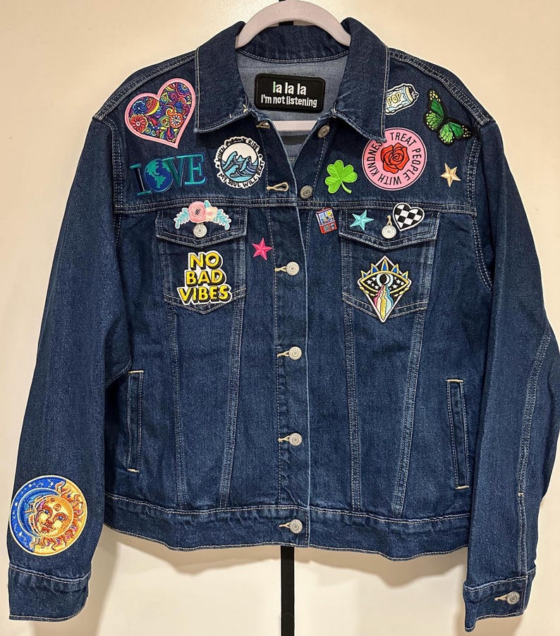 Rock Band Patch Jean Jacket - Handmade & Curated One-of-a-kind. Wear ...