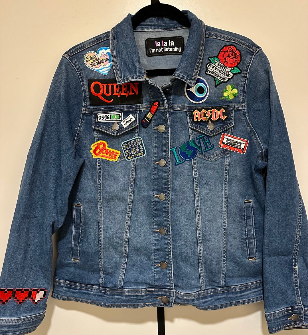 Rock Band Patch Jean Jacket Handmade & Curated - Etsy