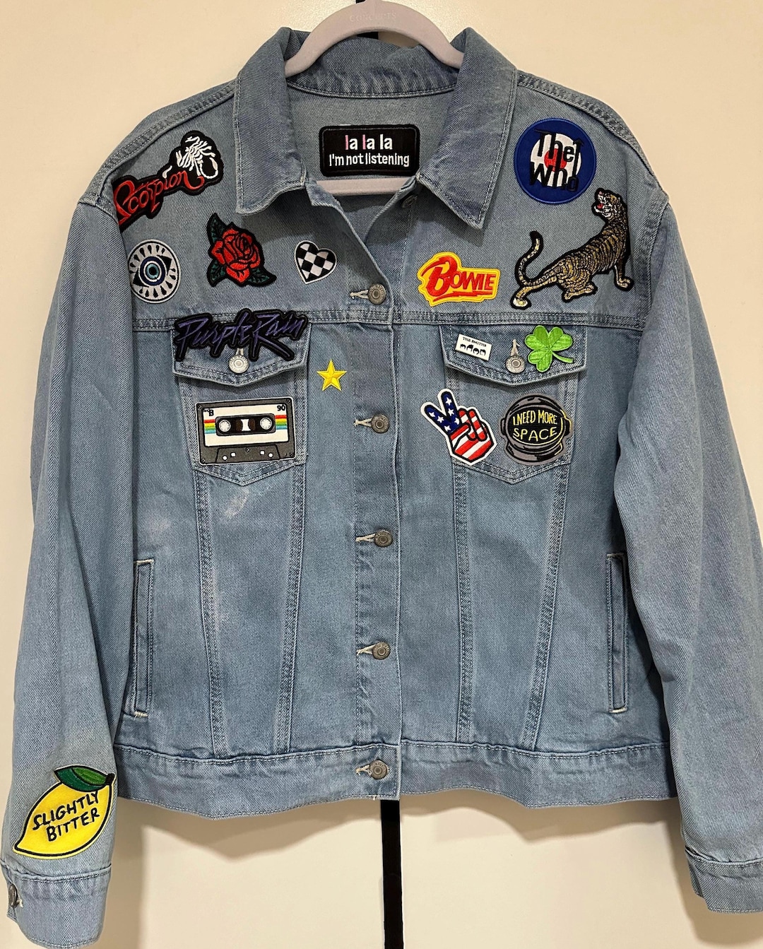 Rock Band Patch Jean Jacket - Handmade & Curated One-of-a-kind. Wear ...